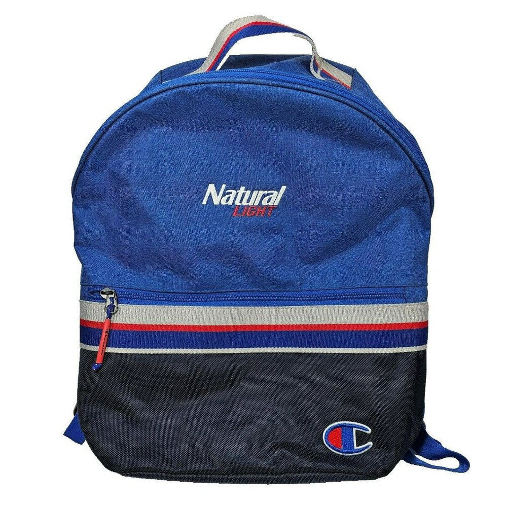 Champion Backpack Natural Light Beer Logo Blue Black … - Gem